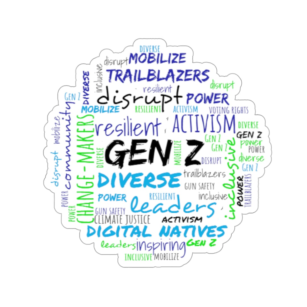 Gen Z Stickers Word Cloud Gift for Gen Z Gen Z Gen Z - Etsy