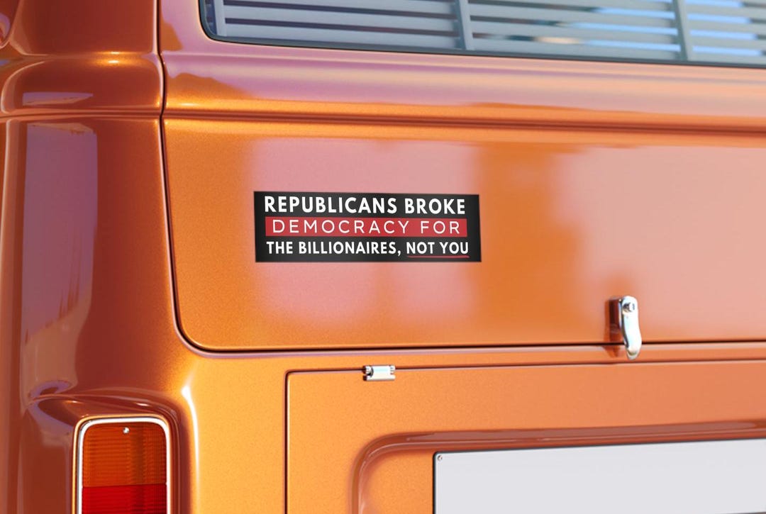 Anti Trump Bumper Sticker, Custom Bumper Sticker, Anti Republican ...