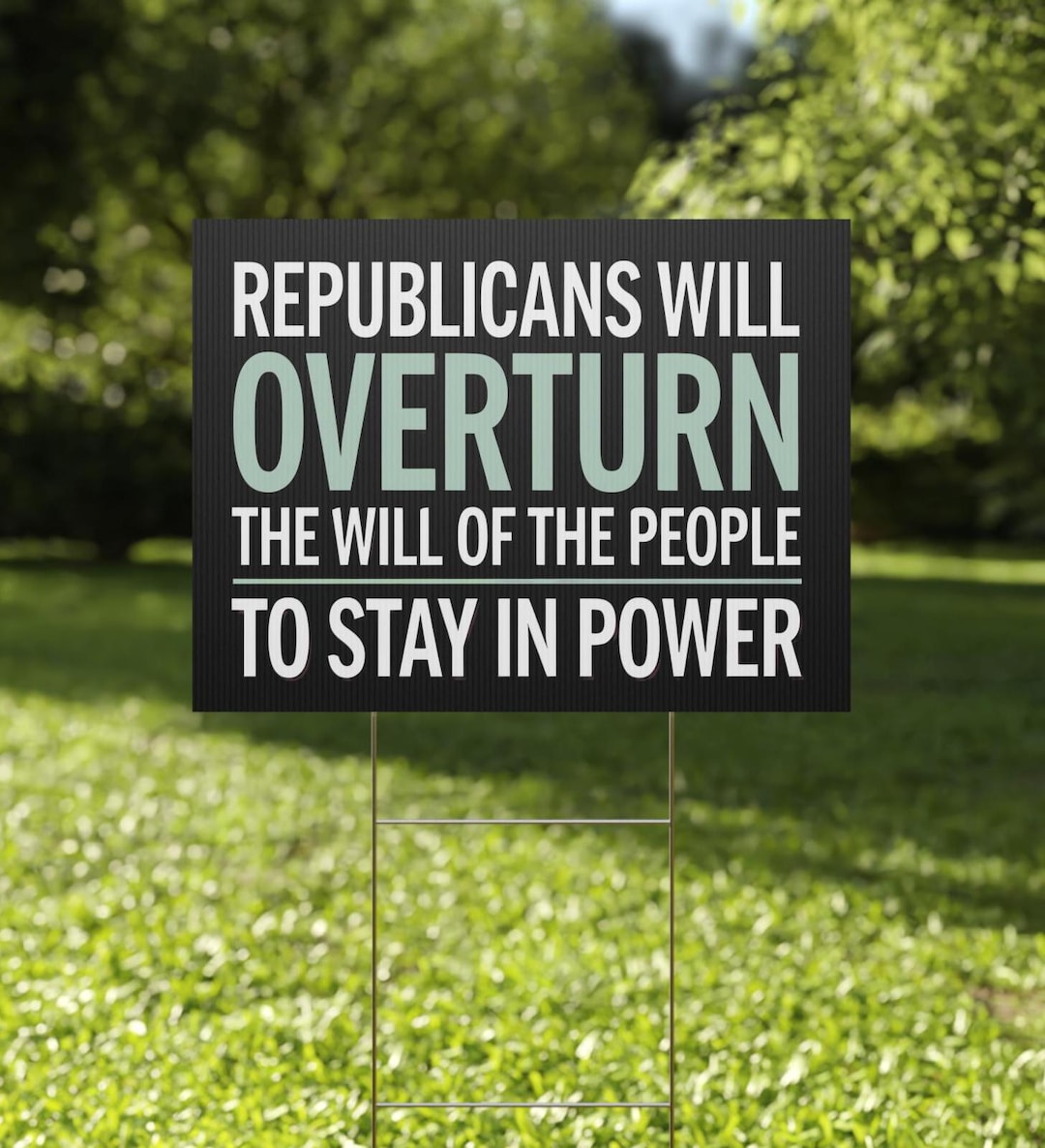 Anti Republican Yard Sign, Democracy Yard Sign | Anti Trump Yard Sign ...