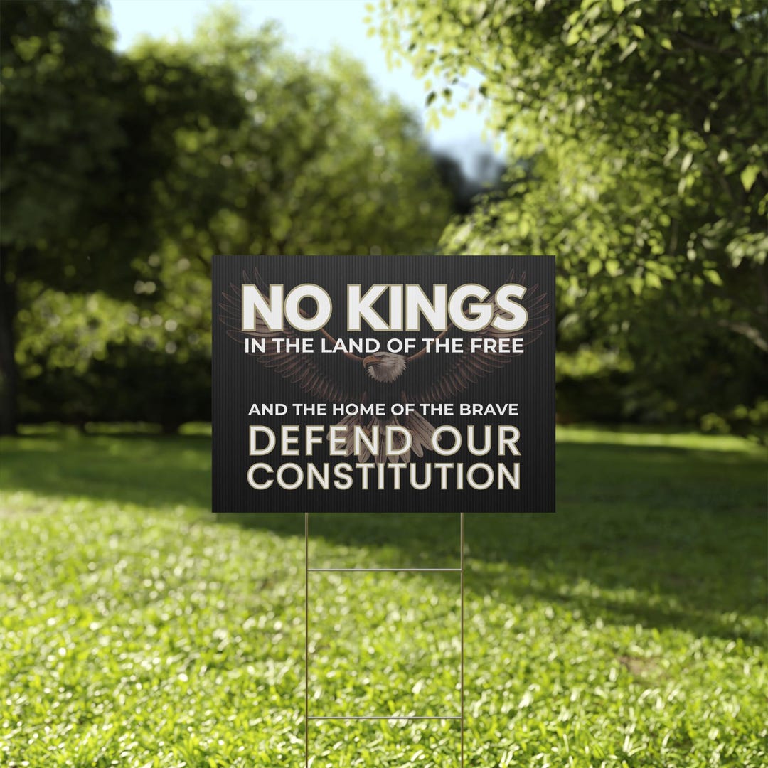 No Kings Yard Sign, Democracy Yard Sign | Anti Trump Yard Sign ...