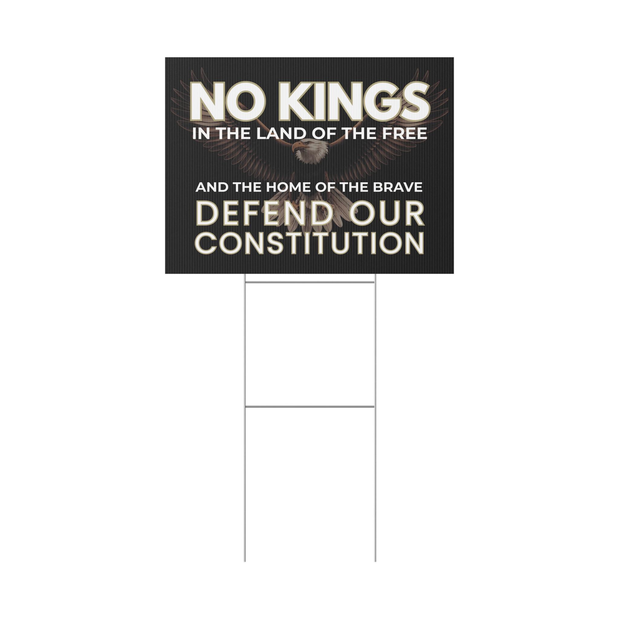 No Kings Yard Sign, Democracy Yard Sign | Anti Trump Yard Sign ...