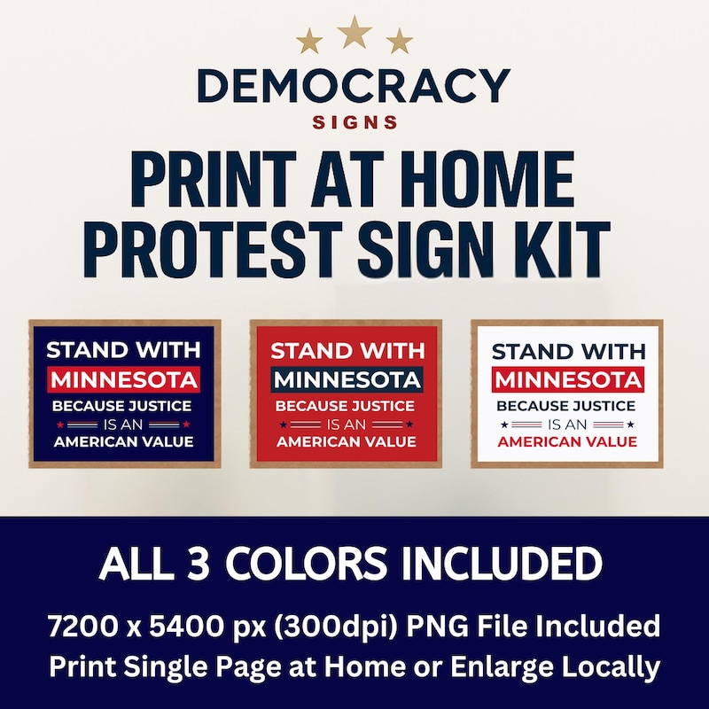 Stand With Minnesota Protest Sign - Etsy
