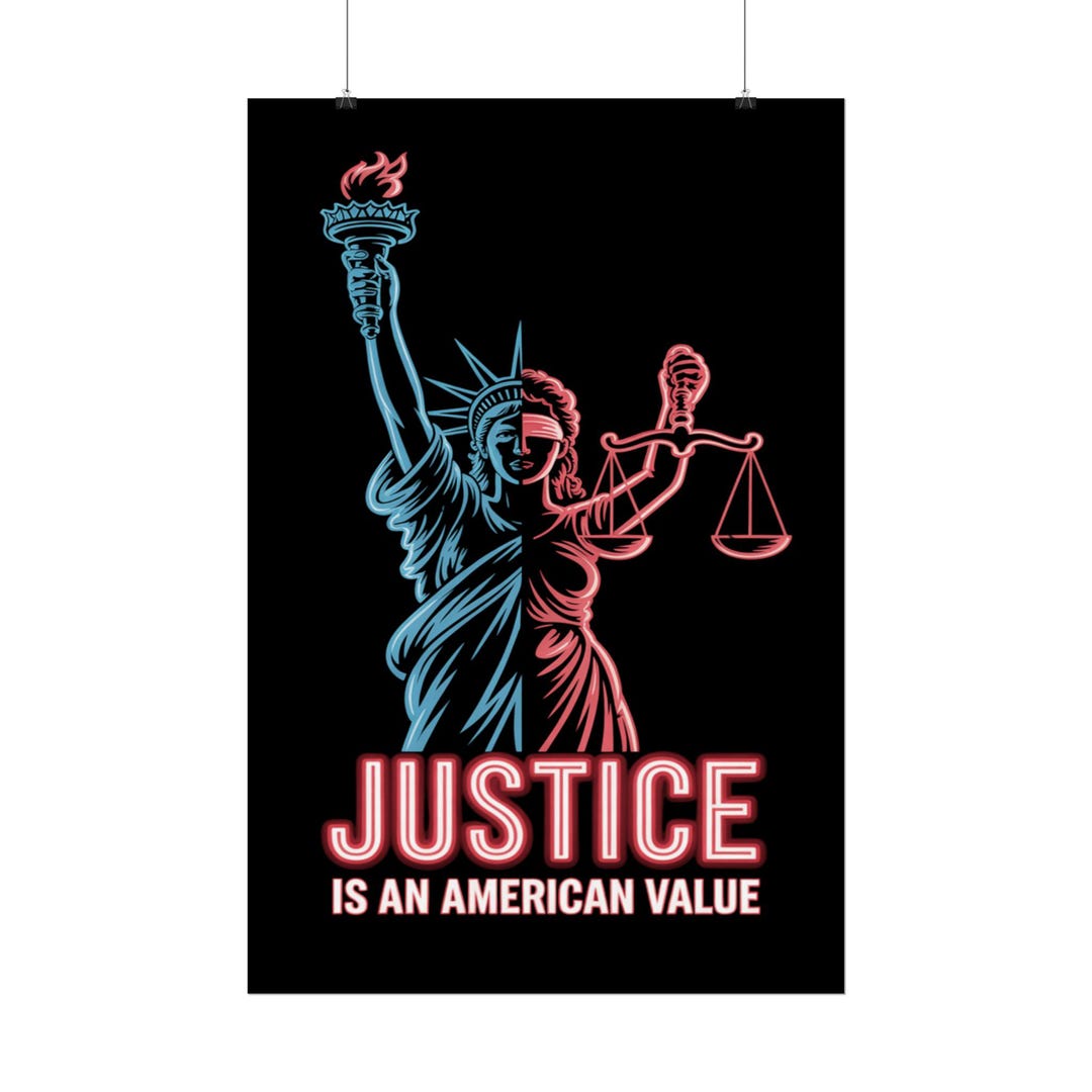 Justice is an American Value Poster Print | Lady Liberty and Lady ...