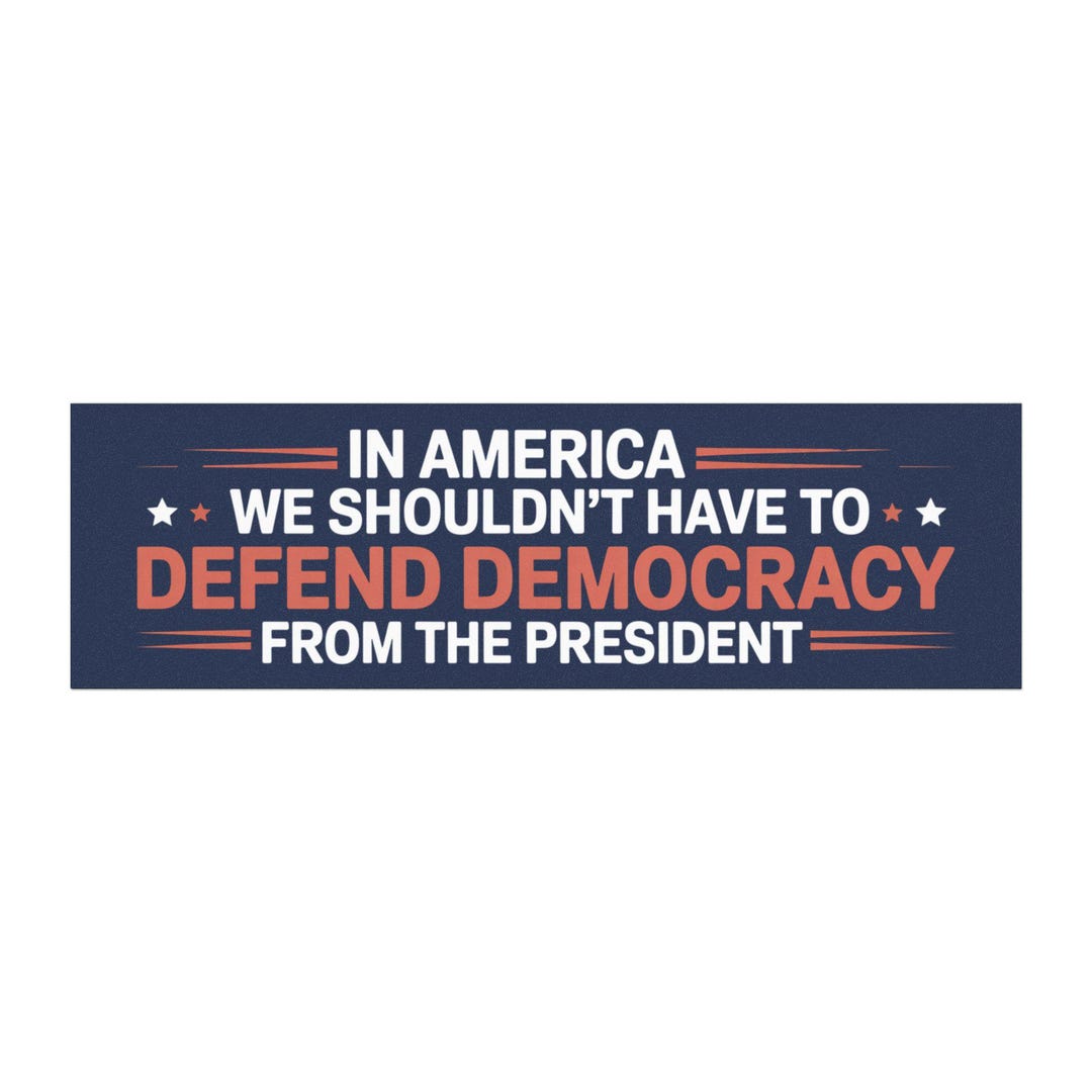 Defend Democracy Car Magnet, Fascism Car Magnet, Anti Trump Car Magnet ...