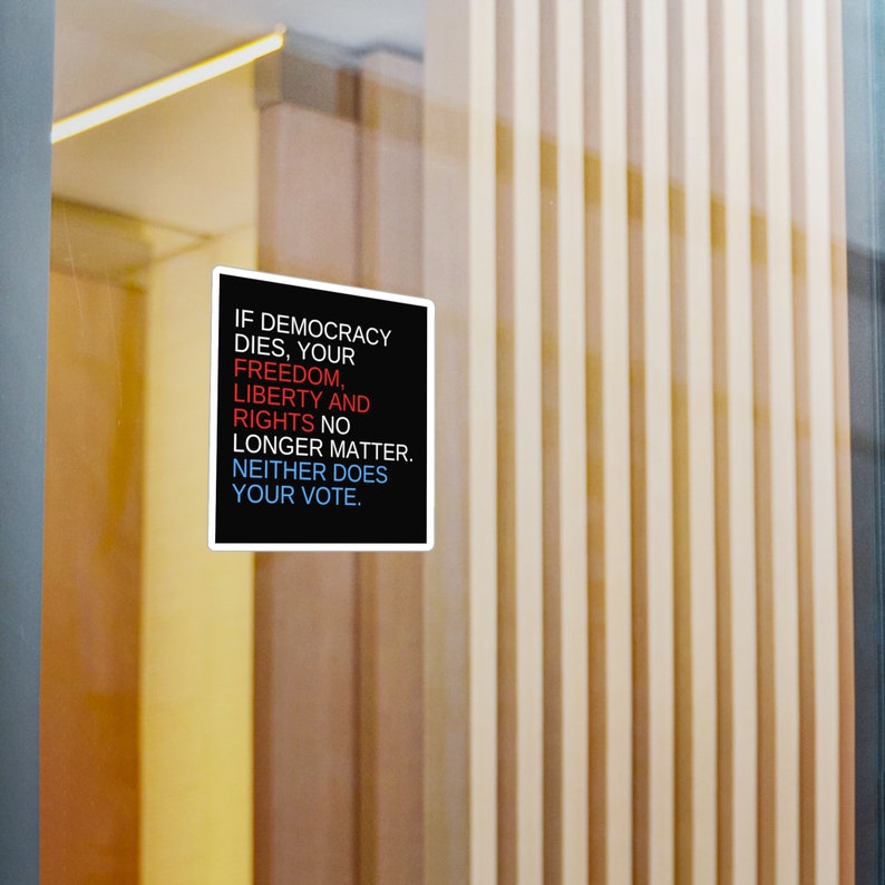 What is Democracy, Vinyl Democracy Sticker, Indoor/outdoor, Multiple ...