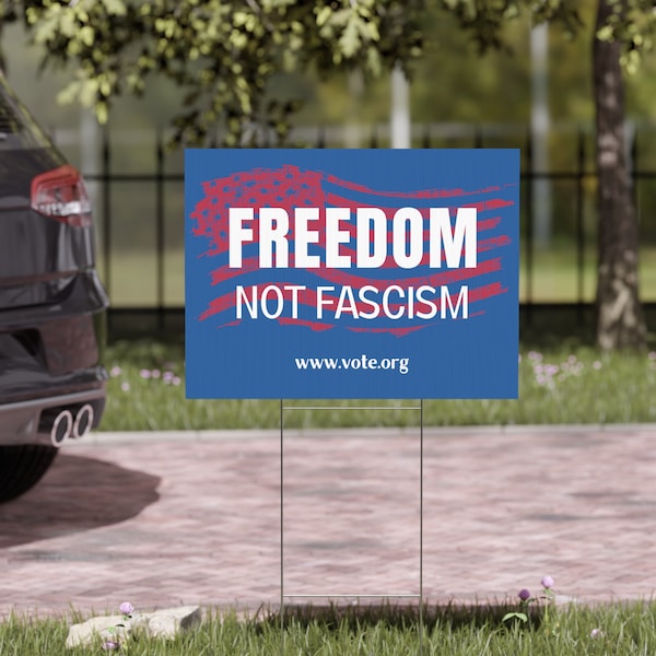 Freedom Not Fascism Sign - Etsy