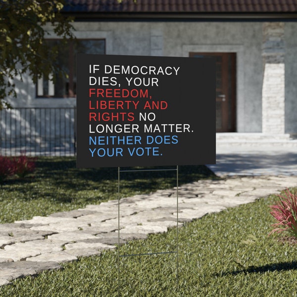 Pro Democracy Yard Signs - Etsy