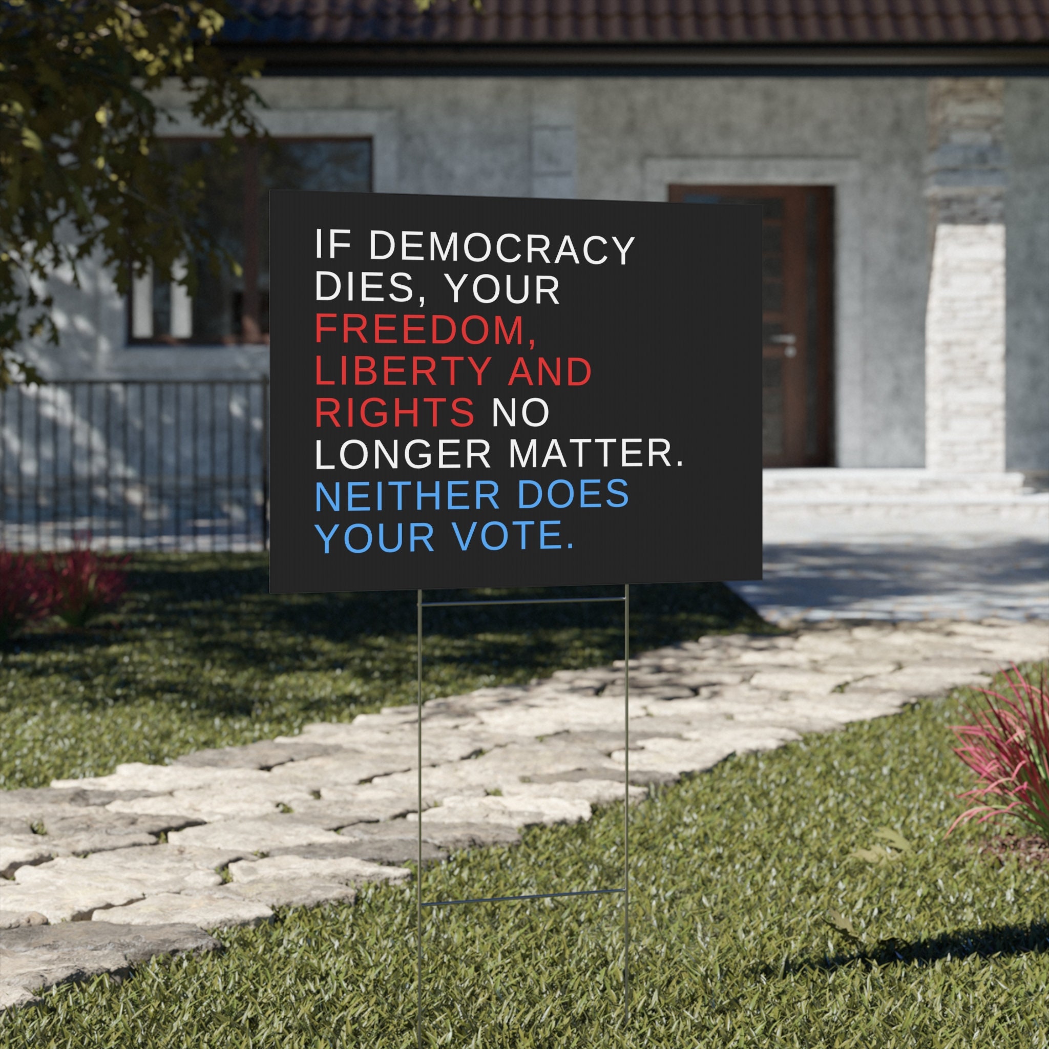 What is Democracy Yard Signs, 10 Pack With Free Shipping, Print on Both ...