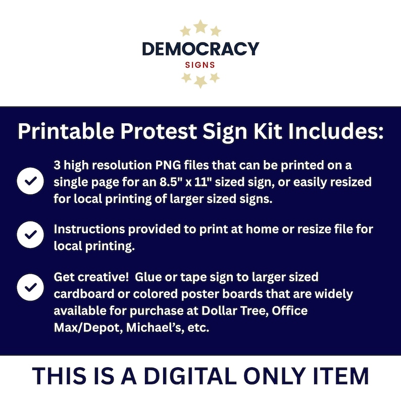 Anti ICE Protest Signs, Anti Trump Protest Signs, 3 Signs Included, 8.5 ...