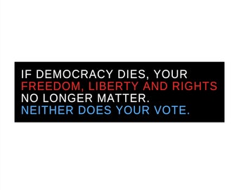 Defend Democracy Bumper Sticker - Etsy