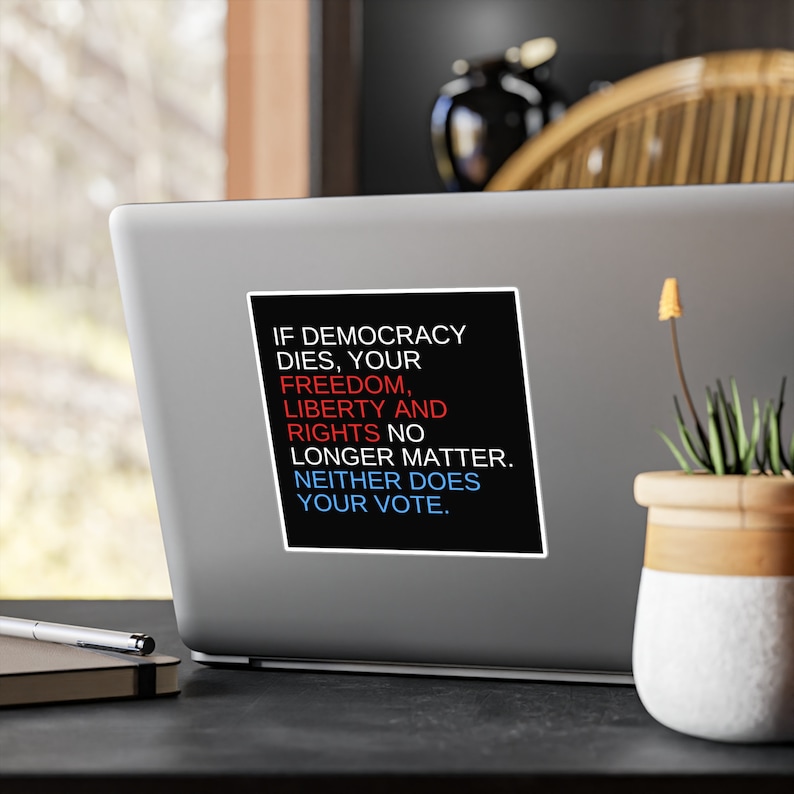 What is Democracy, Vinyl Democracy Sticker, Indoor/outdoor, Multiple ...