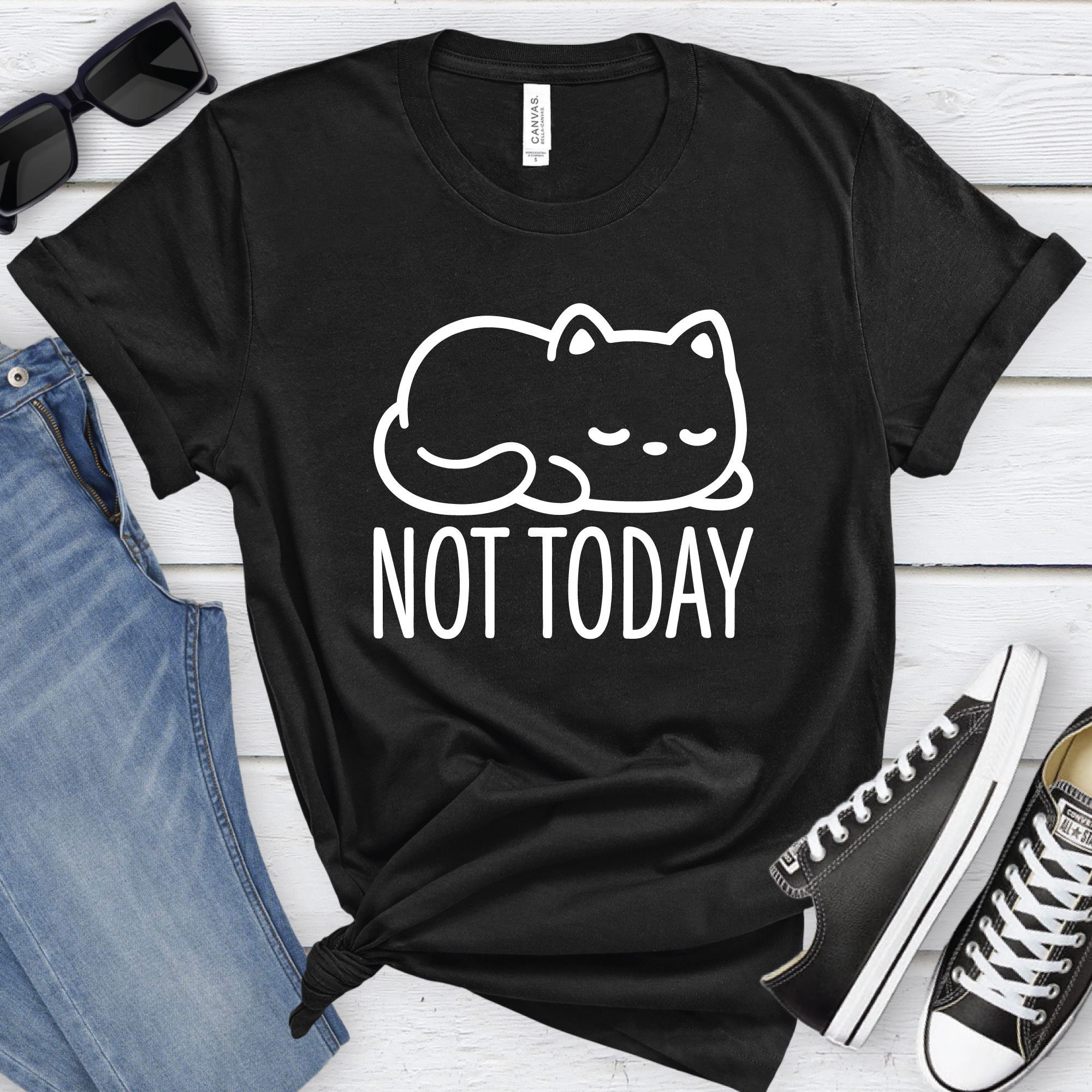 Funny Cat Design Svg, Not Today Cat Svg, Not Today, Not Today Cat ...