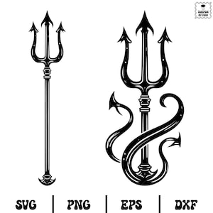 Trident Svg, Trident Clipart, Trident Silhouette, Clip Art Silhouettes ...