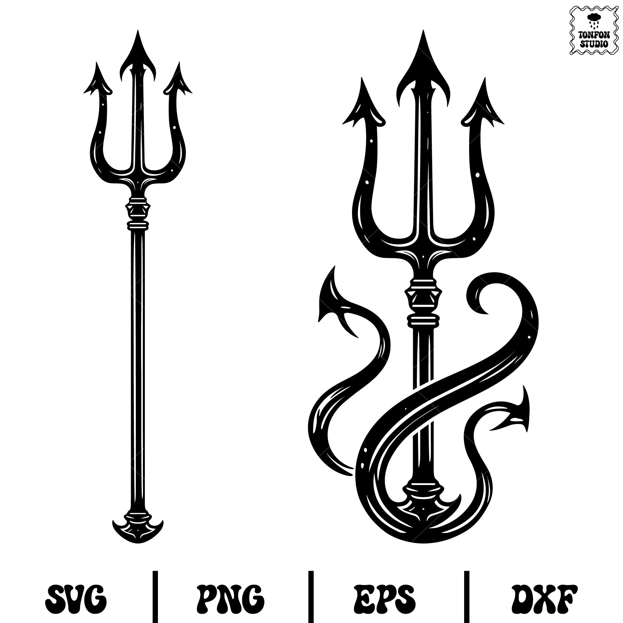 Trident Svg, Trident Clipart, Trident Silhouette, Clip Art Silhouettes ...