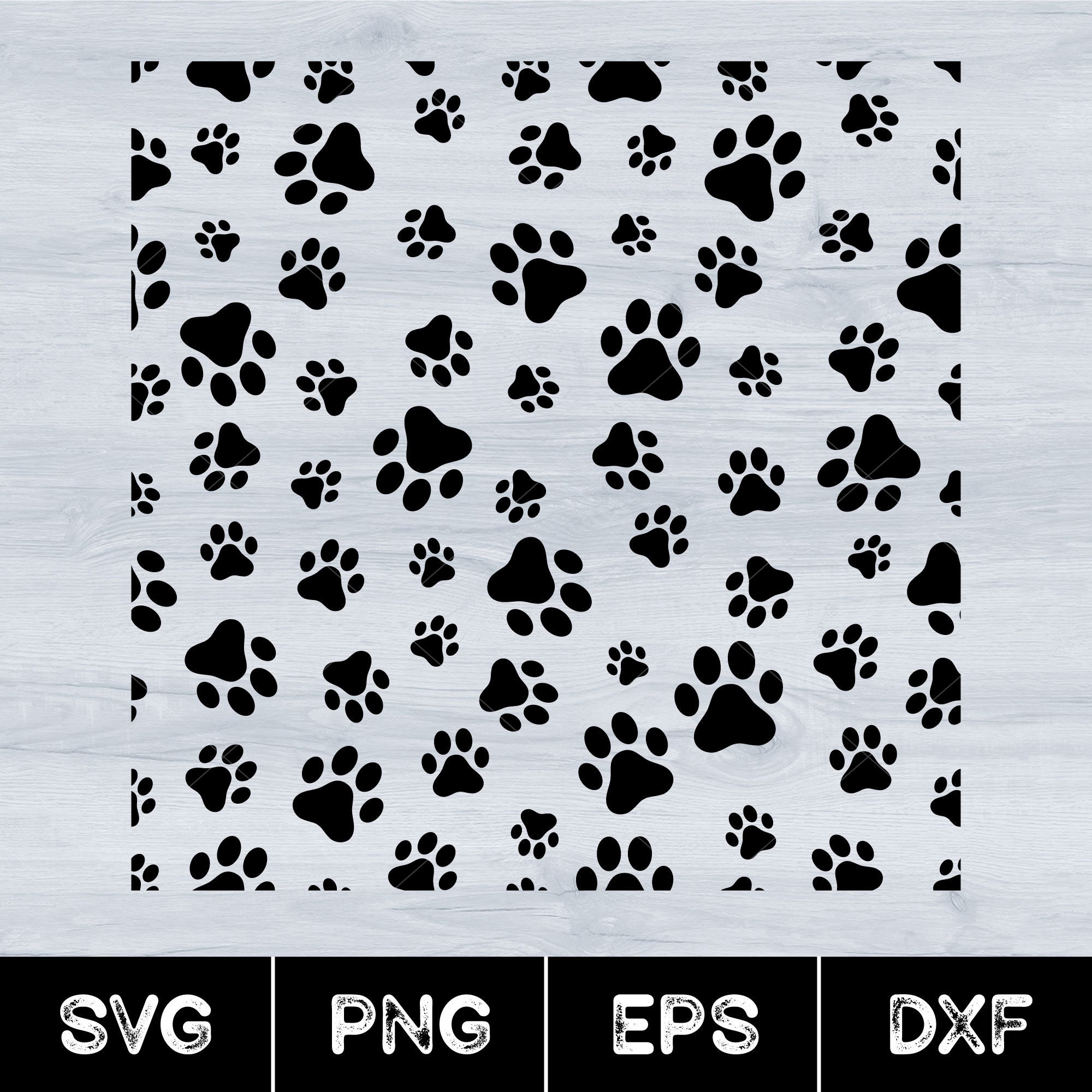 Paw Seamless Pattern Svg, Dog Paw, Pet Paw Svg - Etsy