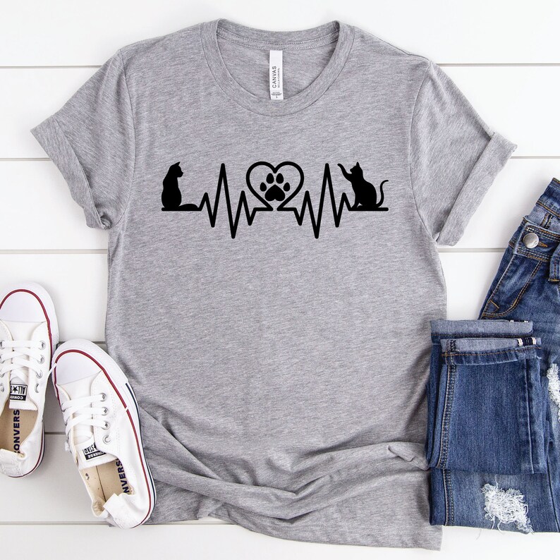Cat Heartbeat Svg, Heartbeat Love Cat, Love Cat, Cricut - Etsy