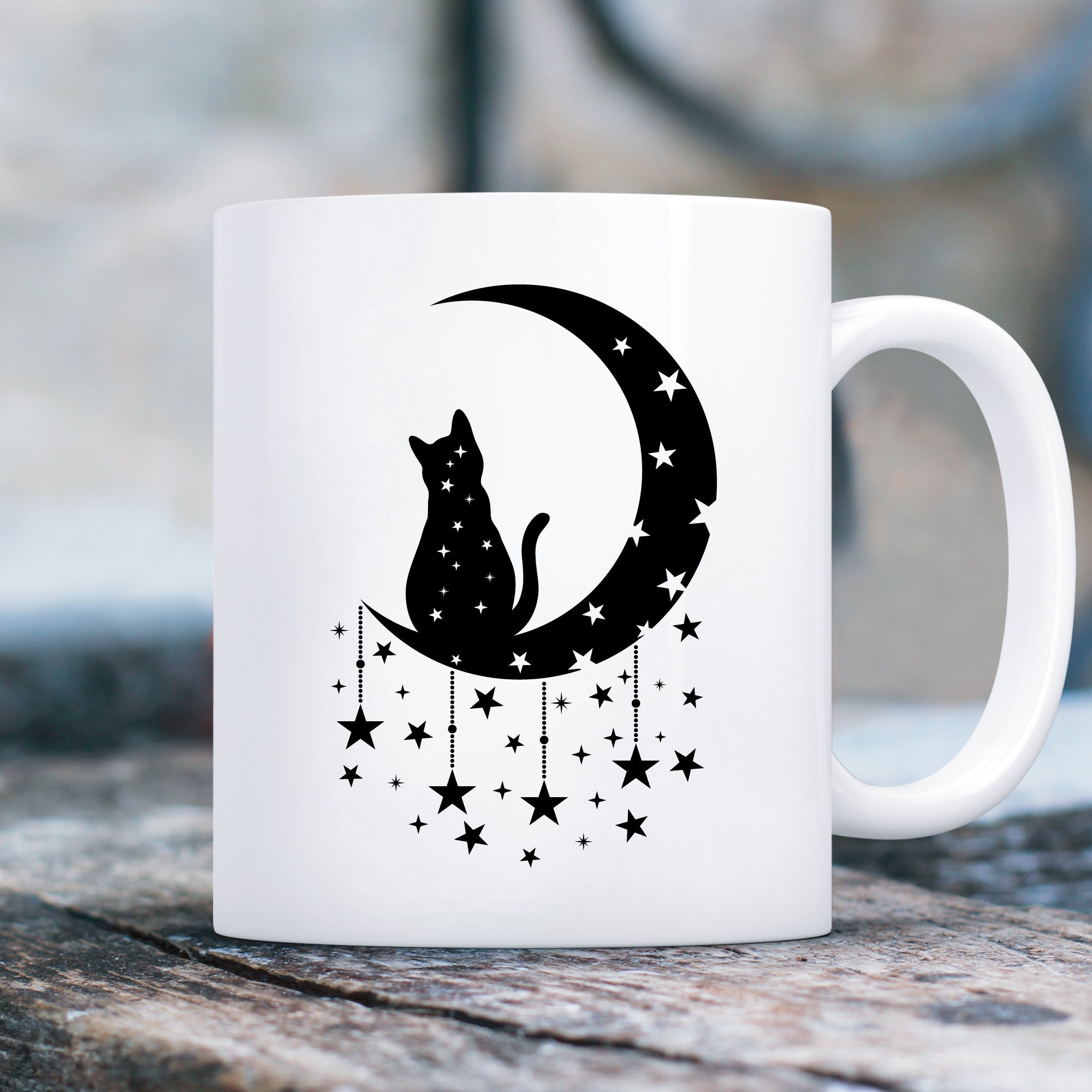 Moon Cat Svg, Moon Star Animal, Cat With Star Svg - Etsy