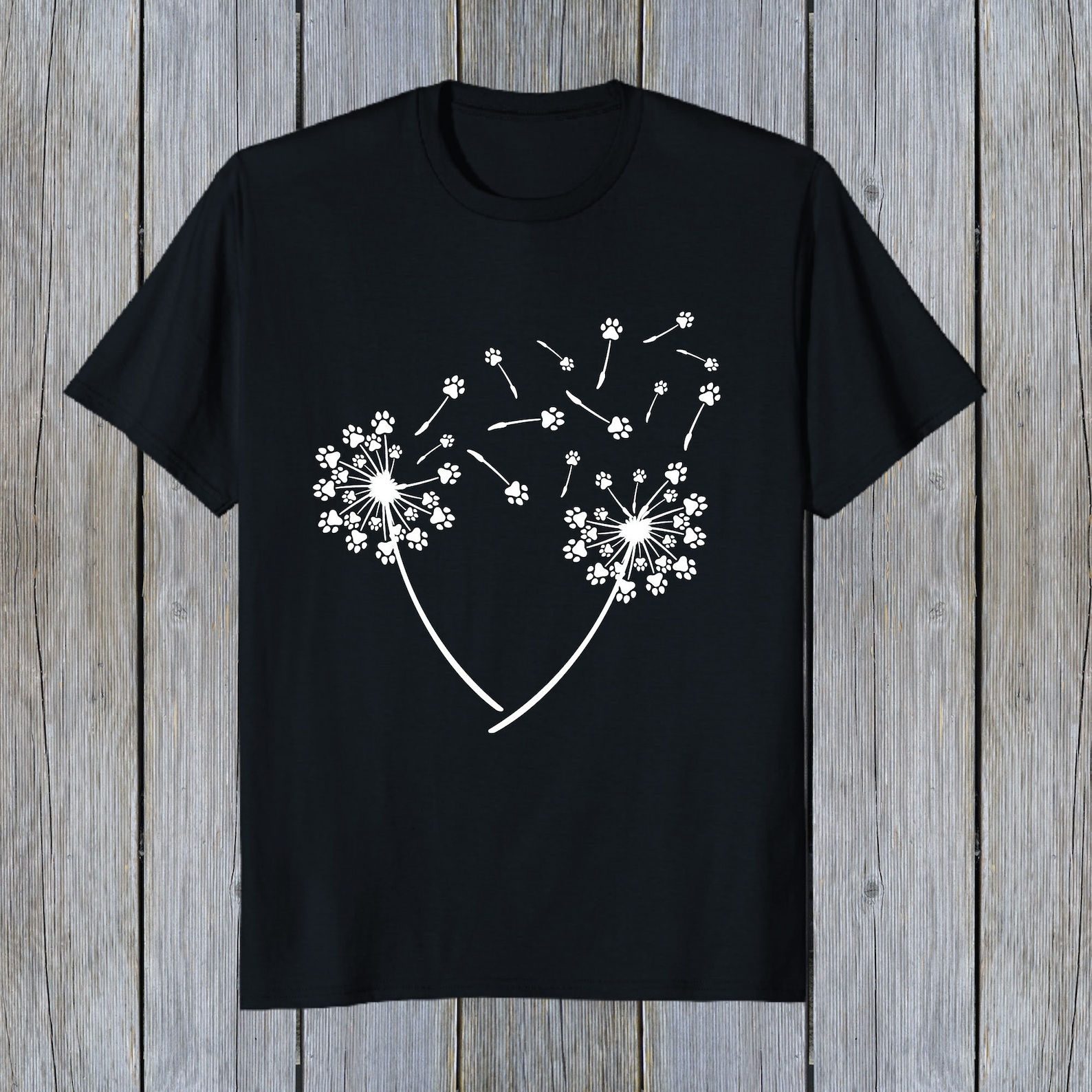 Dandelion With Paw Svg Dandelion Svg, Paw Print Svg, Dandelion Paws Svg ...
