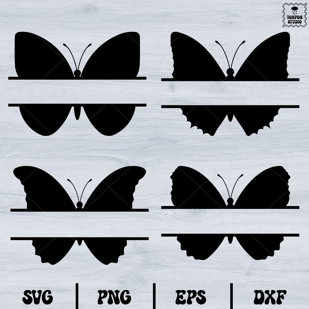Butterfly Split Monogram Svg, Butterfly Clipart, Butterfly Name Frame ...