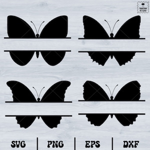 Butterfly Split Monogram Svg, Butterfly Clipart, Butterfly Name Frame ...