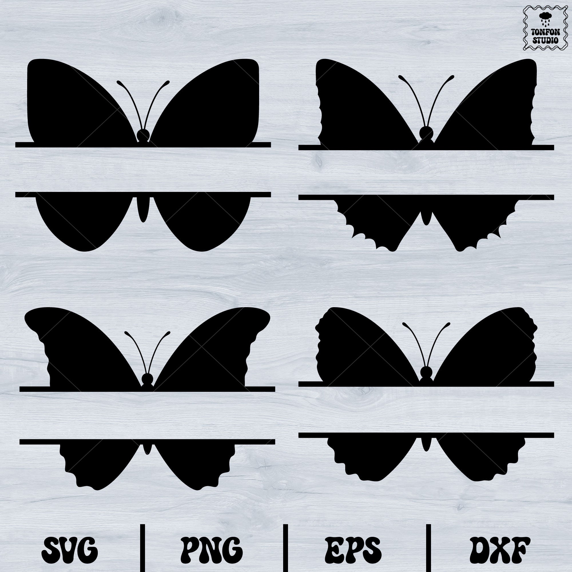 Butterfly Split Monogram Svg, Butterfly Clipart, Butterfly Name Frame Svg, Butterfly Monogram ...