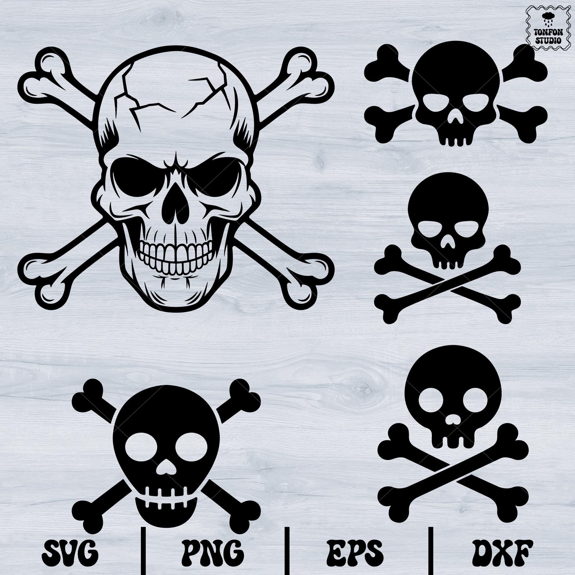 Skull With Crossbones Svg, Skull and Bones Svg, Skull Svg, Skull ...