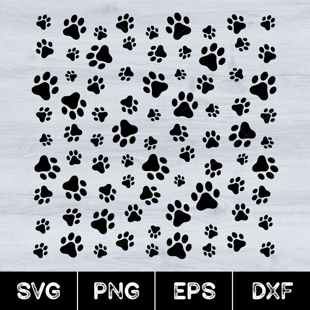 Paw Seamless Pattern Svg, Dog Paw, Pet Paw Svg - Etsy