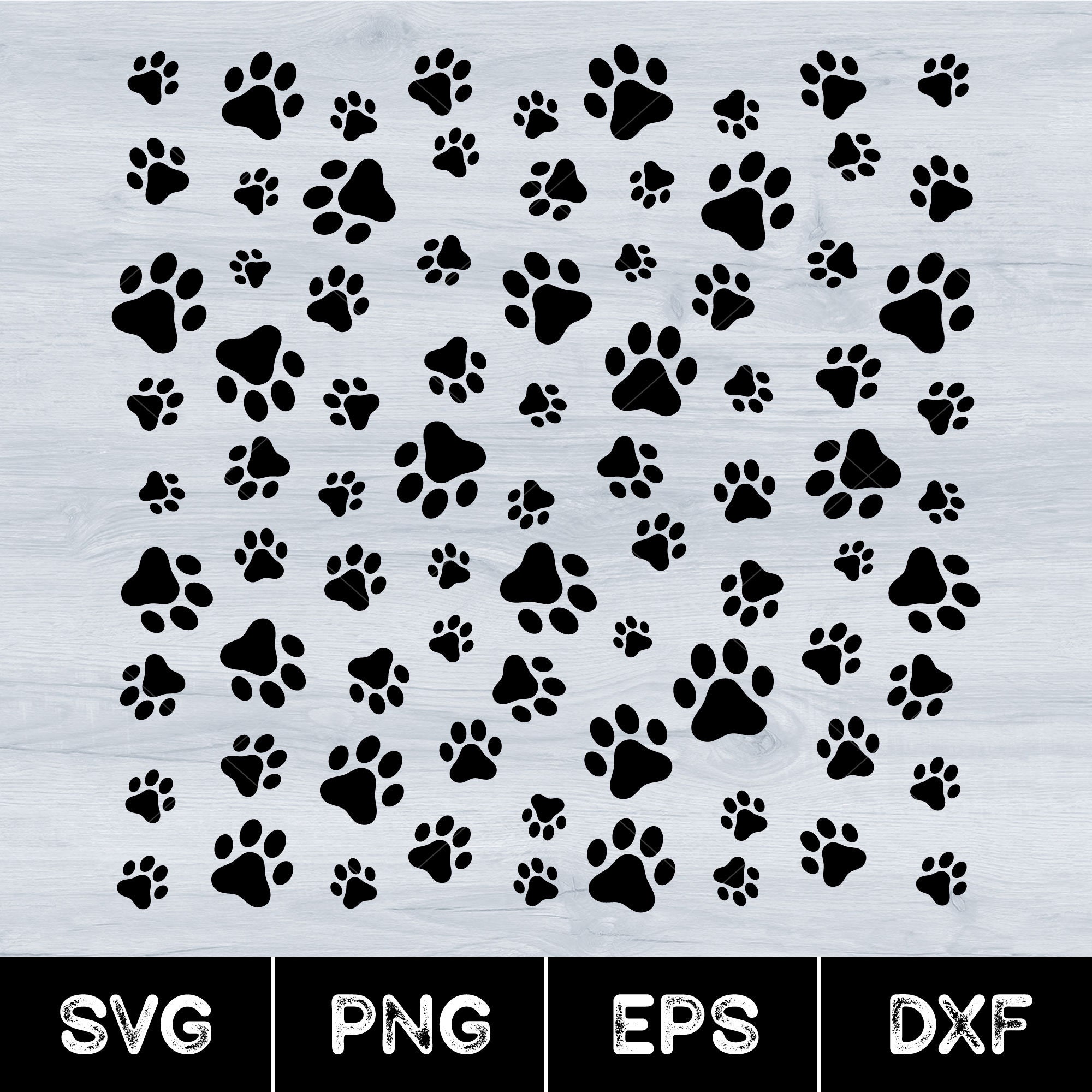 Paw Seamless Pattern Svg, Dog Paw, Pet Paw Svg - Etsy