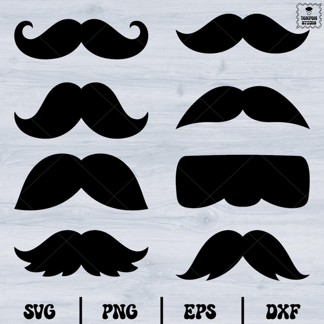 Moustache SVG Bundle | Funny Moustache SVG | Funny Beard and Mustache ...