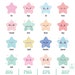 Cute Star Pastel Svg, Star Set, Different Moods, Star Clipart, Pastel ...