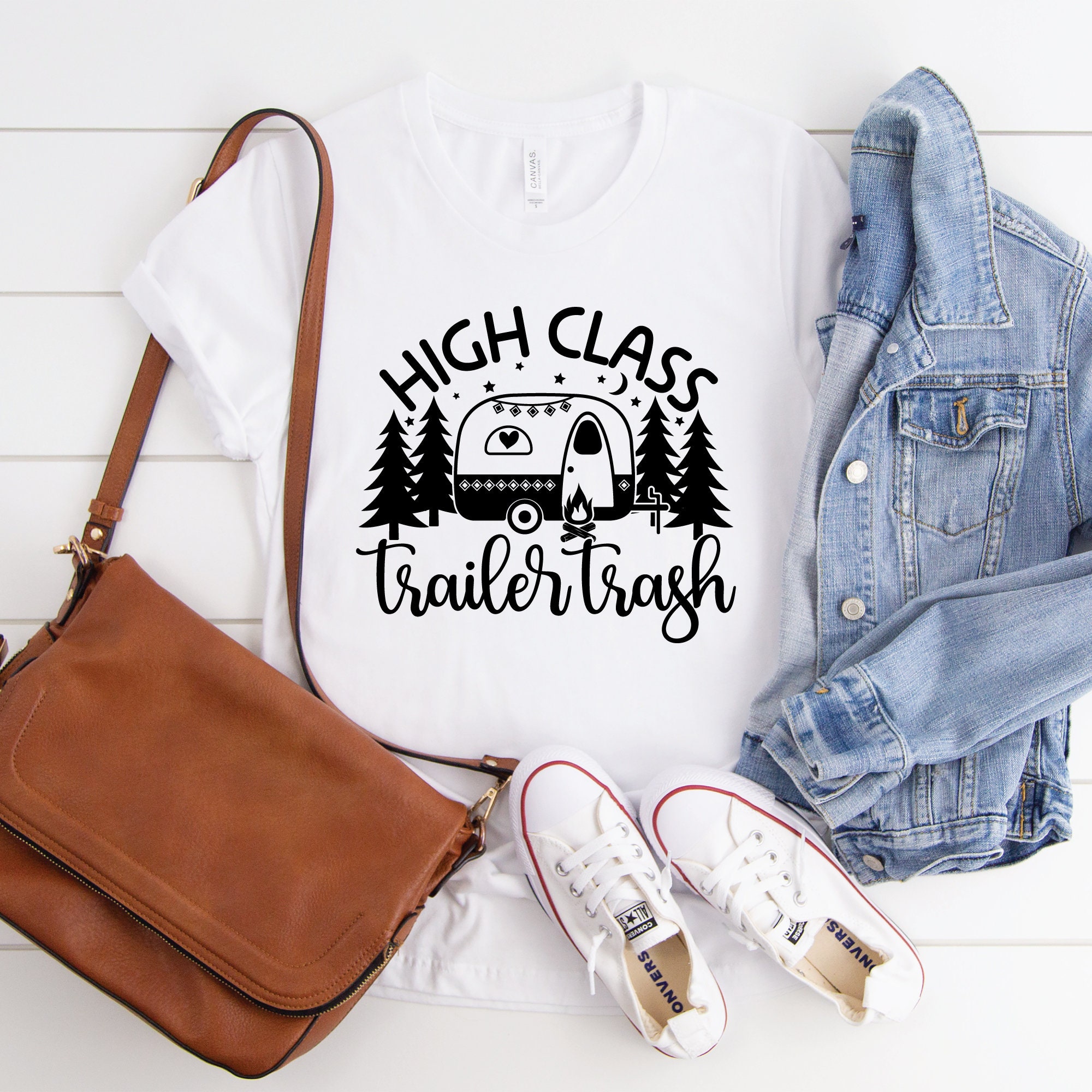 High Class Trailer Trash Svg, Camping Svg, Camper Svg, Campfire Svg ...