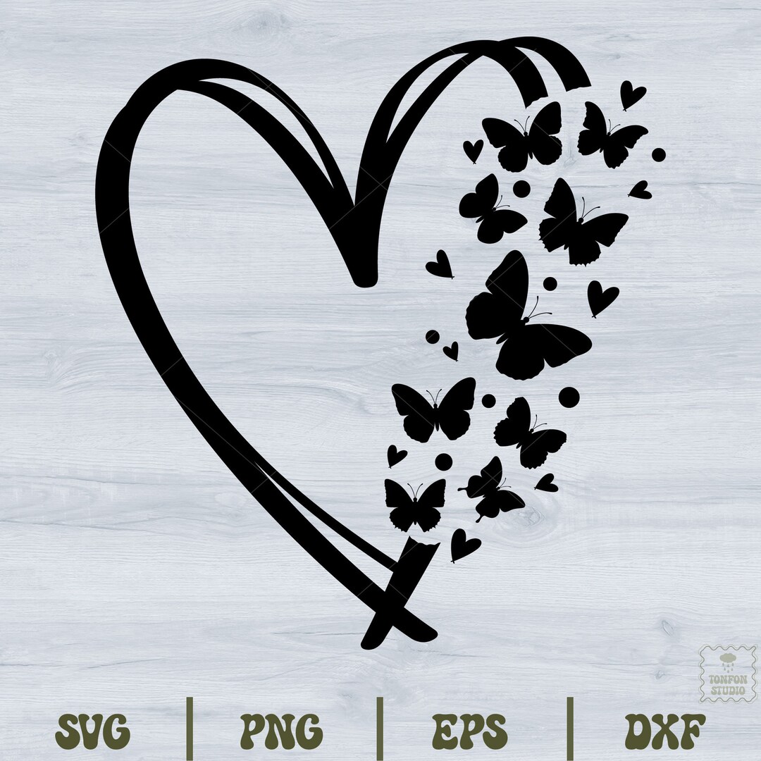 Butterfly Heart Svg, Valentine Day SVG, Mom SVG, Mom Life Svg ...