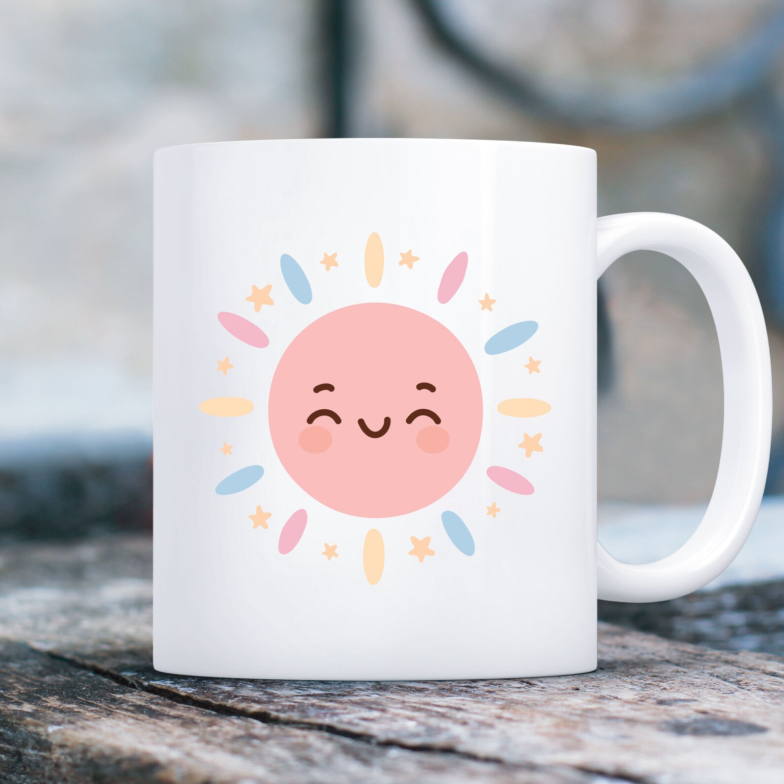 Set of Cartoon Sun Pastel Svg, Happy Cute Sun Clipart, Cute Sun Faces ...