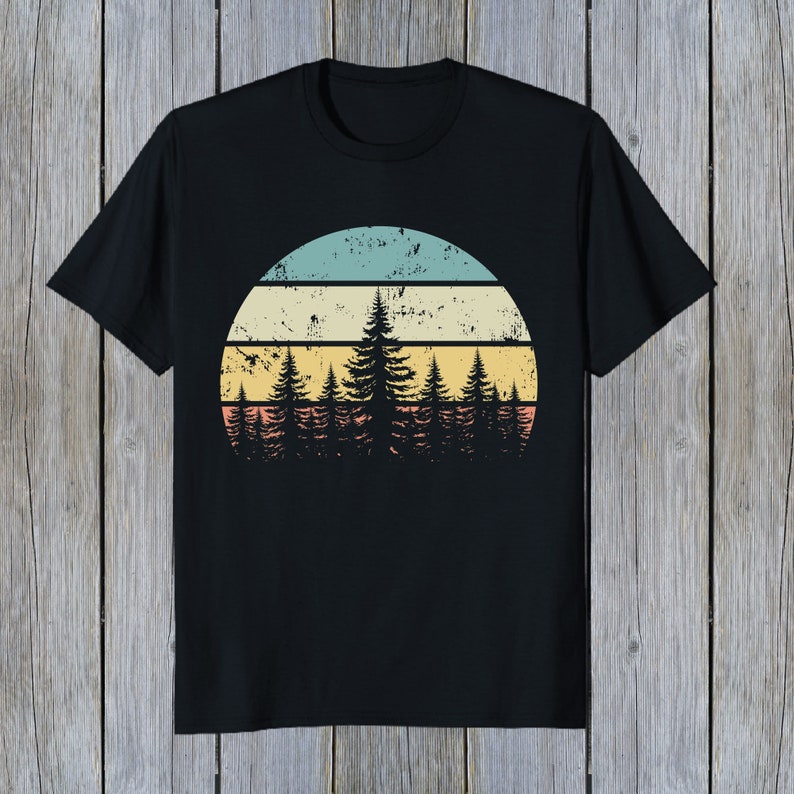 Sunset Pine Tree Svg, Pine Tree, Camping Svg, Outdoor Nature Sunset Svg ...