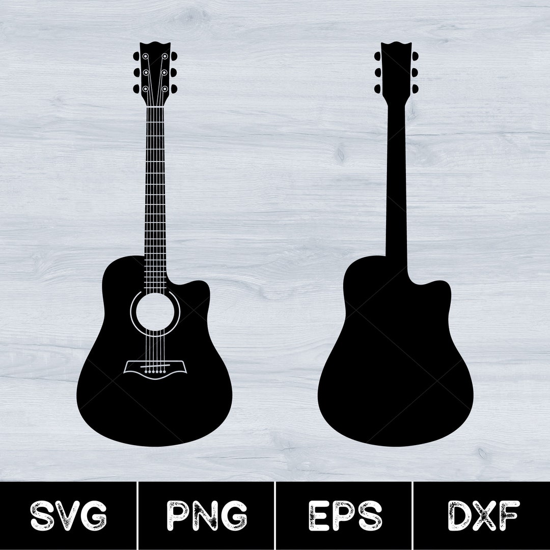 Guitar Svg, Guitar Silhouettes Svg, Musical - Etsy