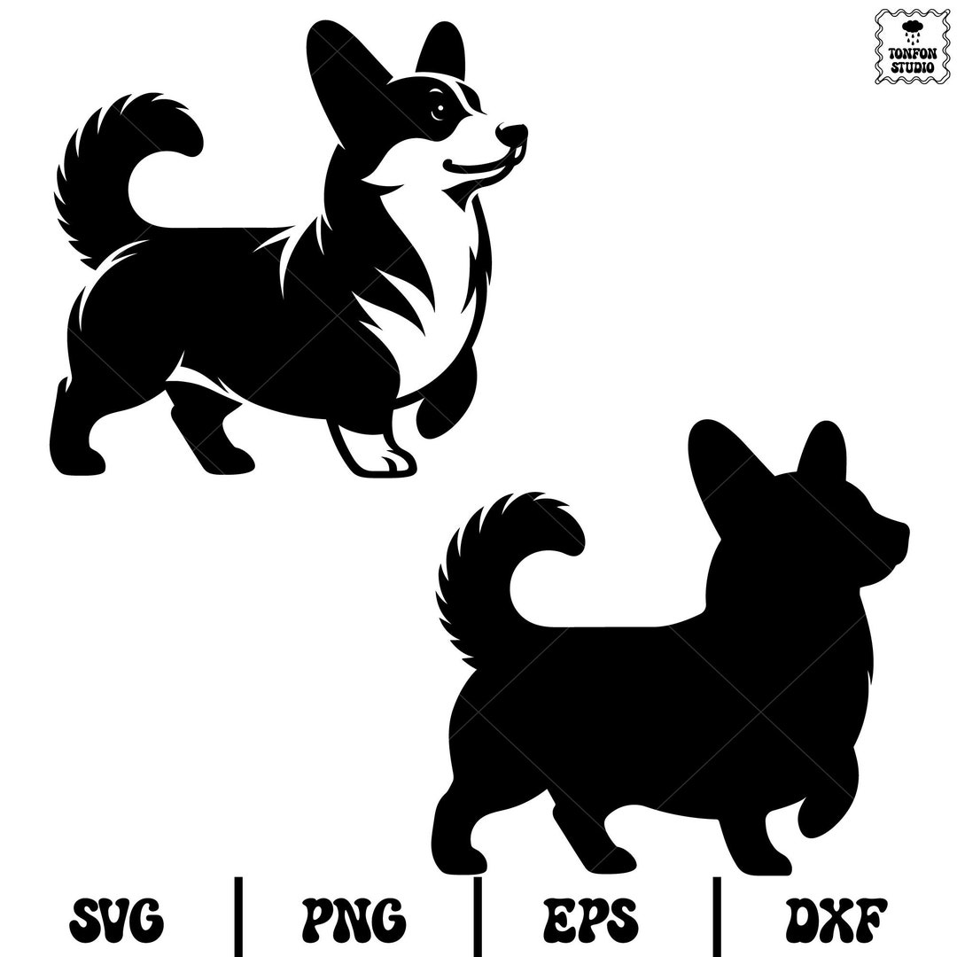 Corgi Silhouette Svg, Funny Cool Corgi Svg, Baby Corgi - Etsy