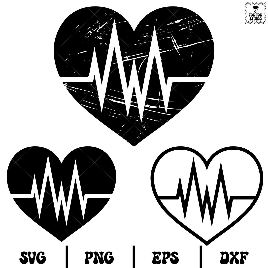 Heartbeat Svg, Heartbeat Valentine's Svg, Heartbeat Line Svg, Vector ...