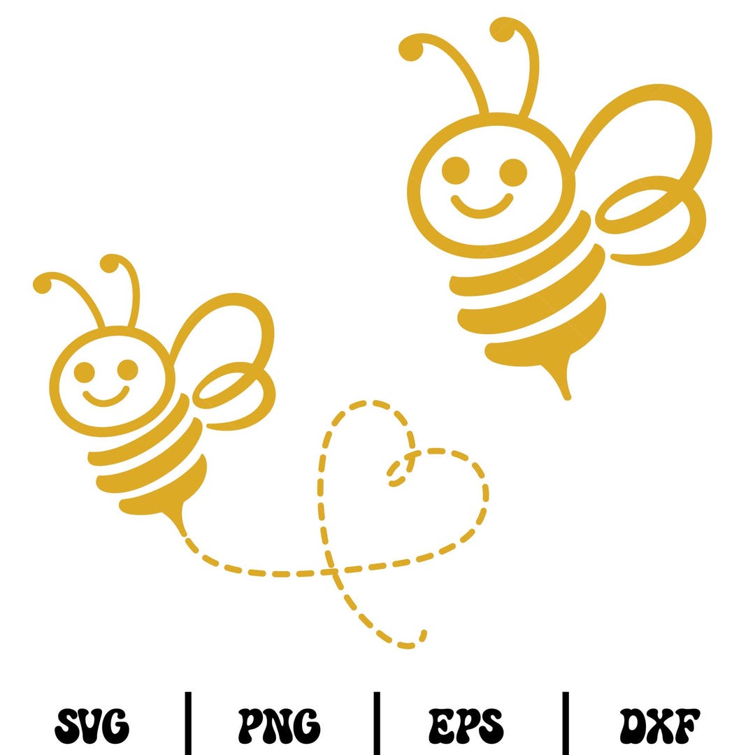 Bee Svg, Cute Honey Bee Cutting File, Bee Clipart, Bee Silhouette - Etsy