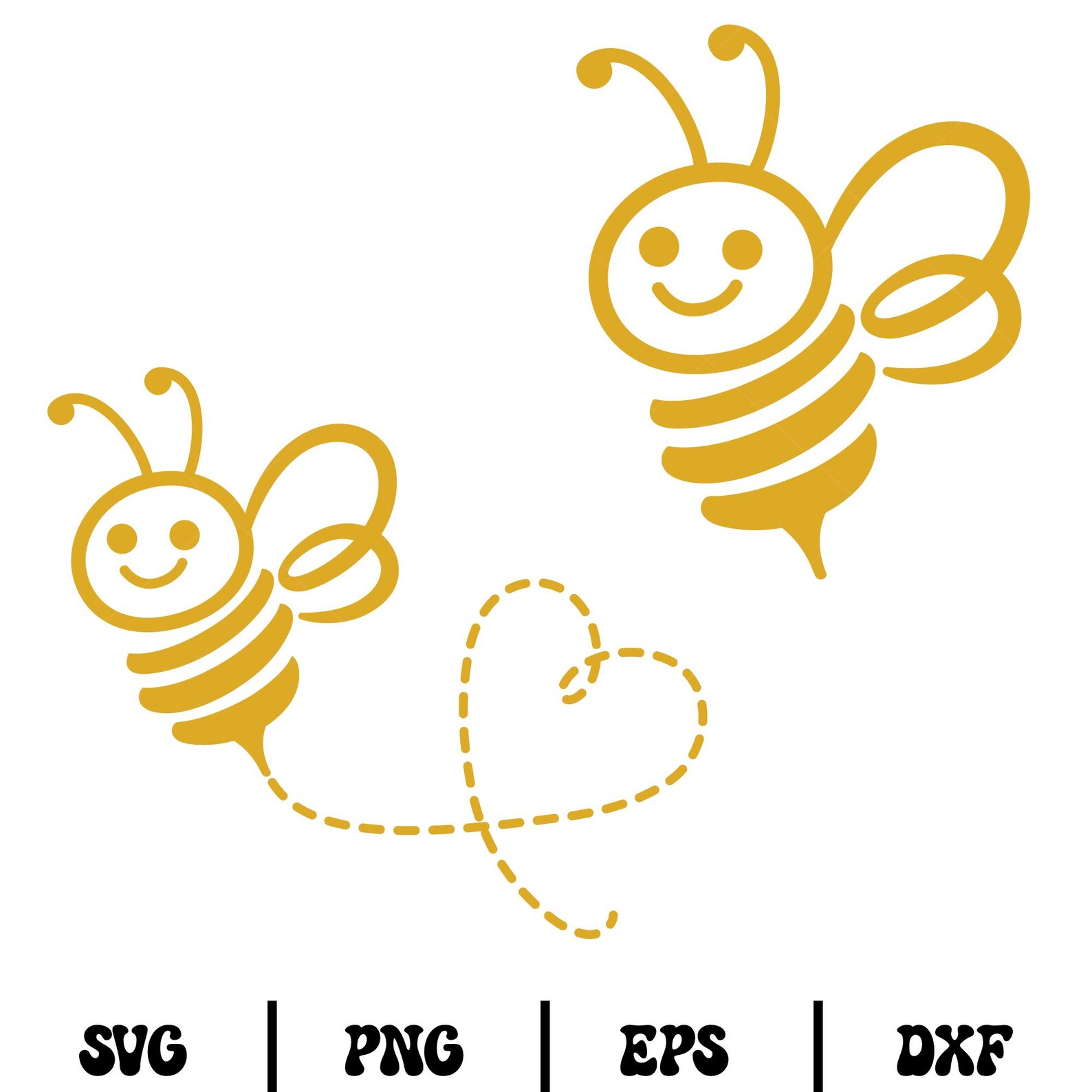 Bee Svg, Cute Honey Bee Cutting File, Bee Clipart, Bee Silhouette - Etsy