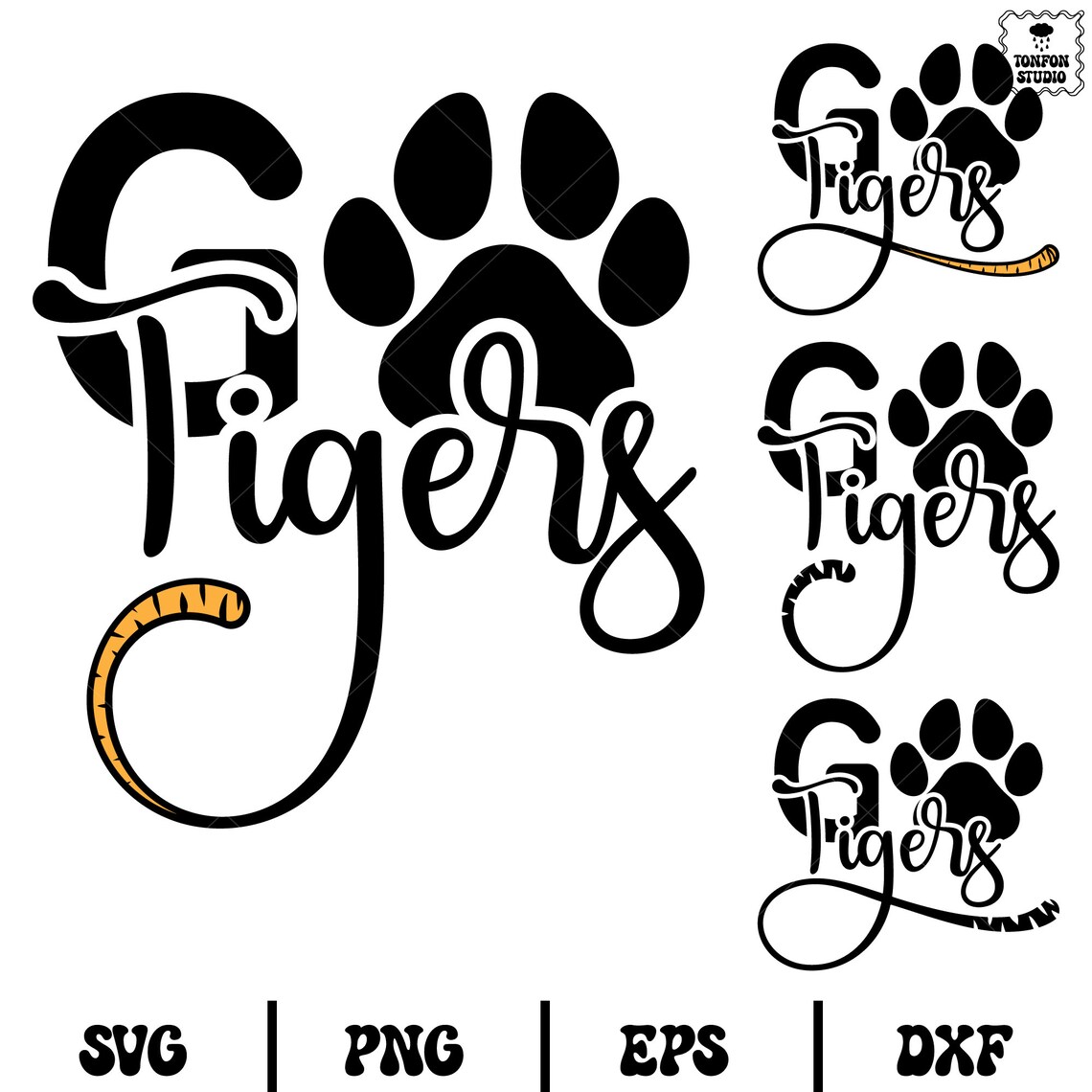 Go Tigers Svg, Paw Svg, Go Tigers Football Svg, Tigers Mascot Svg - Etsy