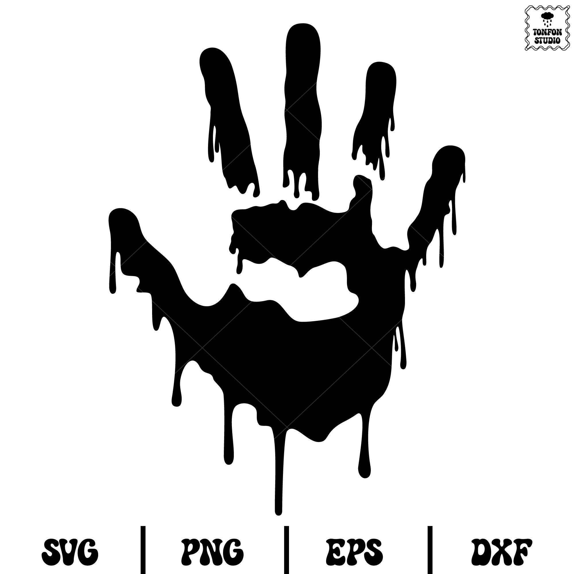 Bloody Hands Svg, Dripping Blood Handprint Svg, Halloween Svg - Etsy