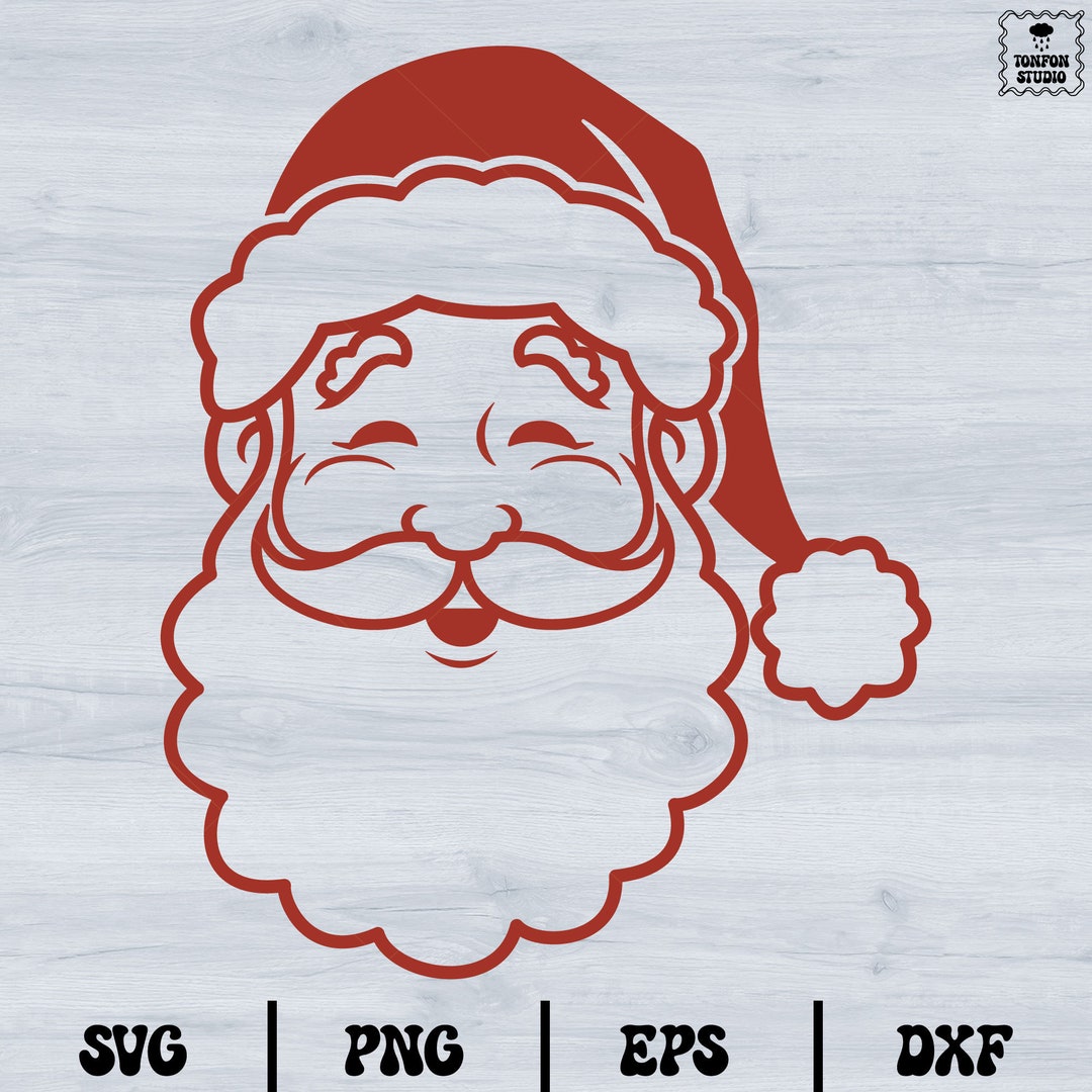 Vintage Santa Svg, Santa Claus Face Svg, Christmas Svg, Santa Head Svg ...