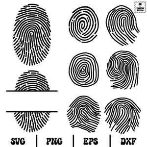 Fingerprint Svg, Finger Print Monogram, Fingerprint Clip Art Silhouette ...