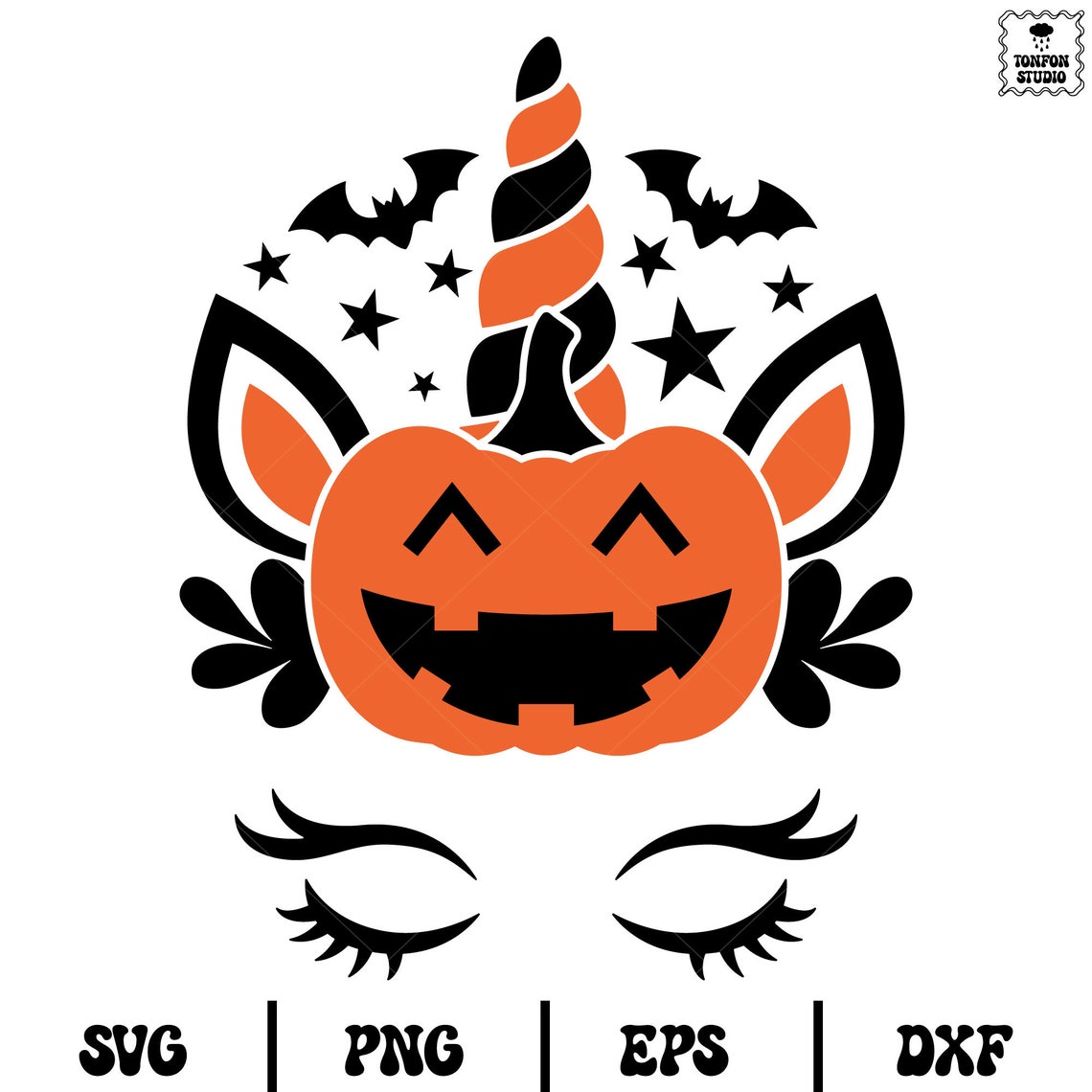 Halloween Unicorn Face Svg, Halloween Unicorn Svg - Etsy