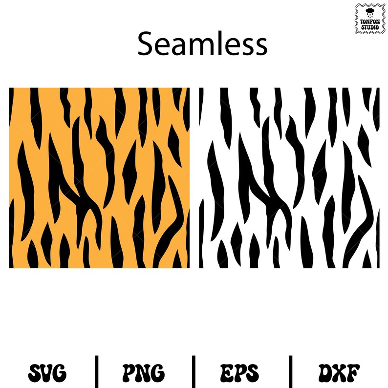 Tiger Stripes Svg, Tiger Print Svg, Seamless Tiger Stripes Pattern ...