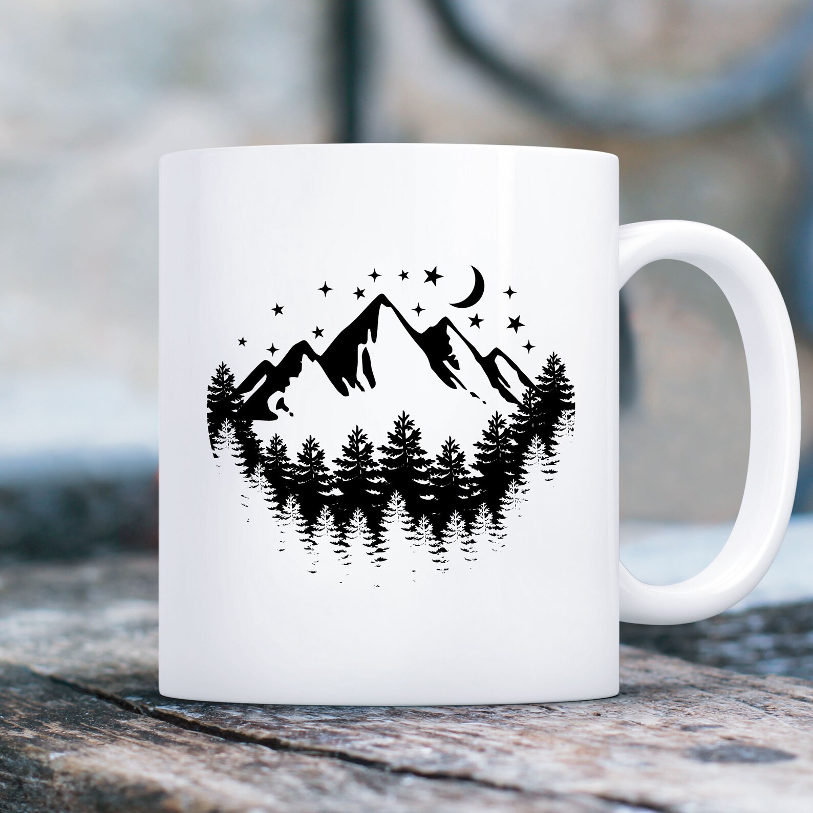Forest, Mountain With Pine Trees Svg, Camping - Etsy