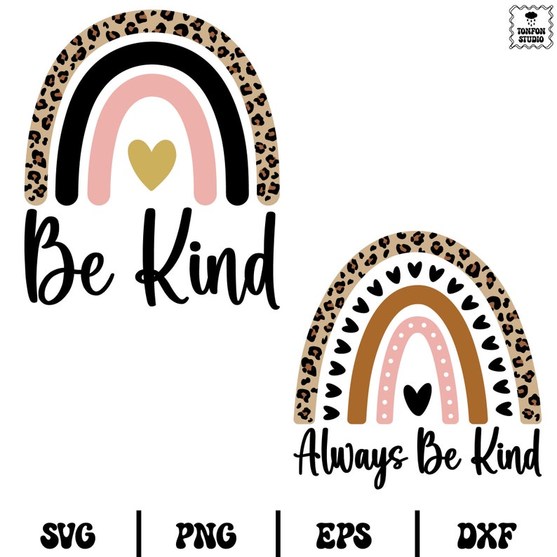 Be Kind Rainbow Svg, Heart Rainbow Svg, Rainbow Svg, Lucky Svg, Heart ...