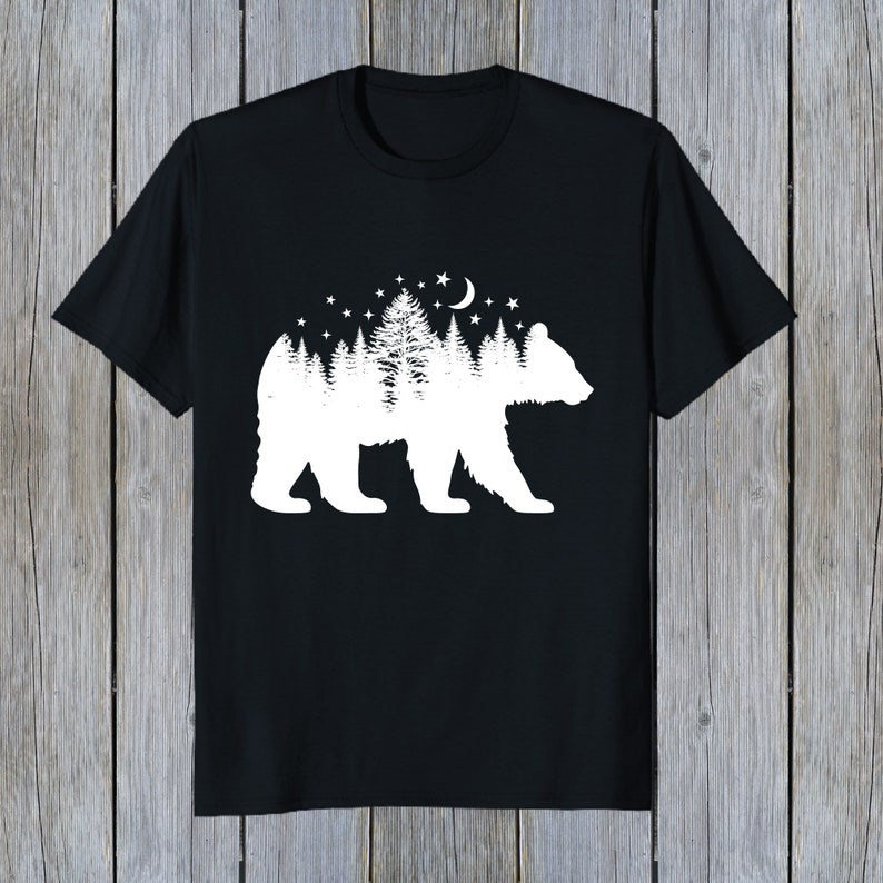 Bear Forest Svg, Bear With Pine Trees Svg - Etsy