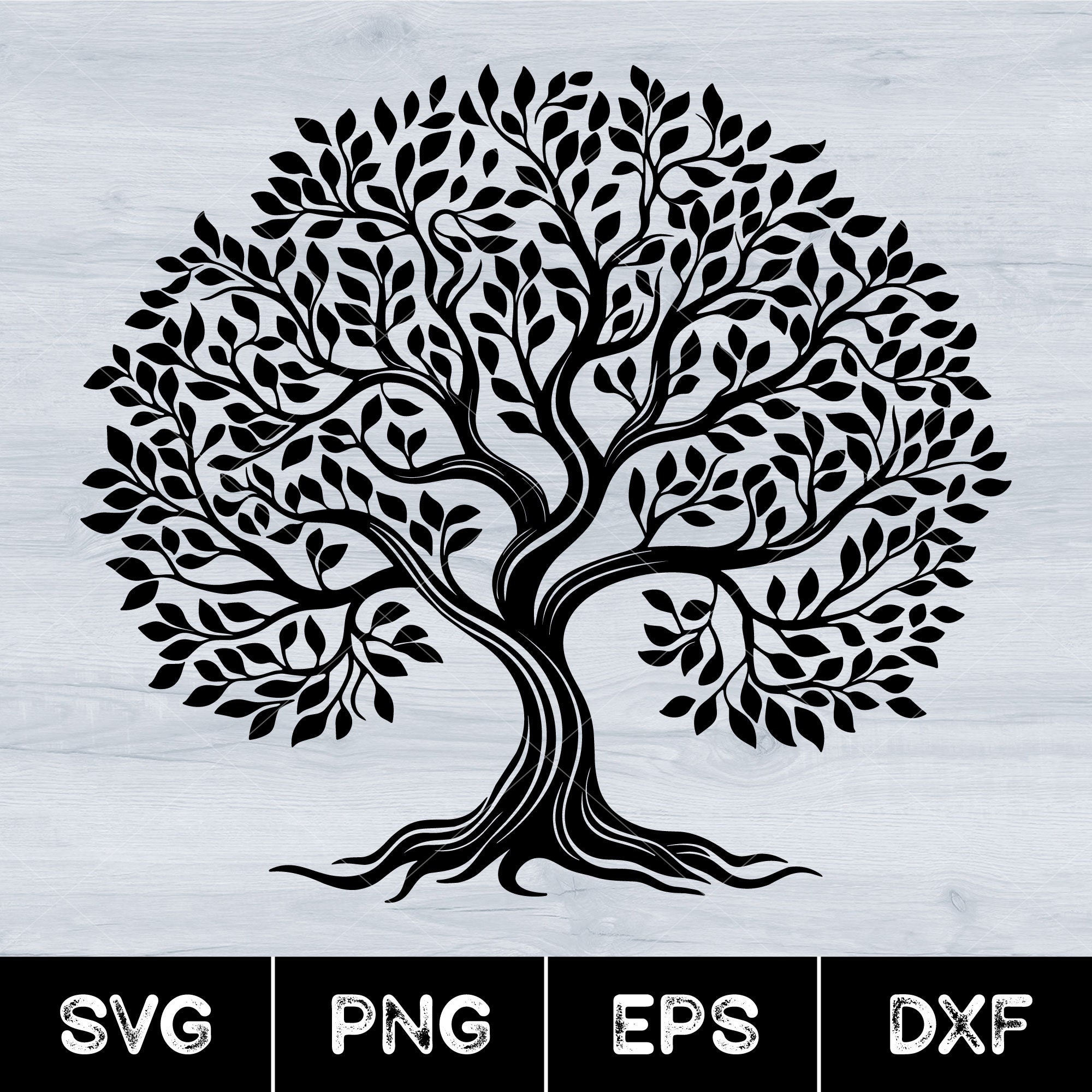 Oak Tree Silhouette, Tree Silhouette Svg - Etsy