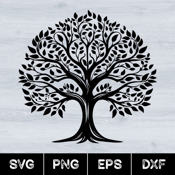 Oak Tree Svg - Etsy